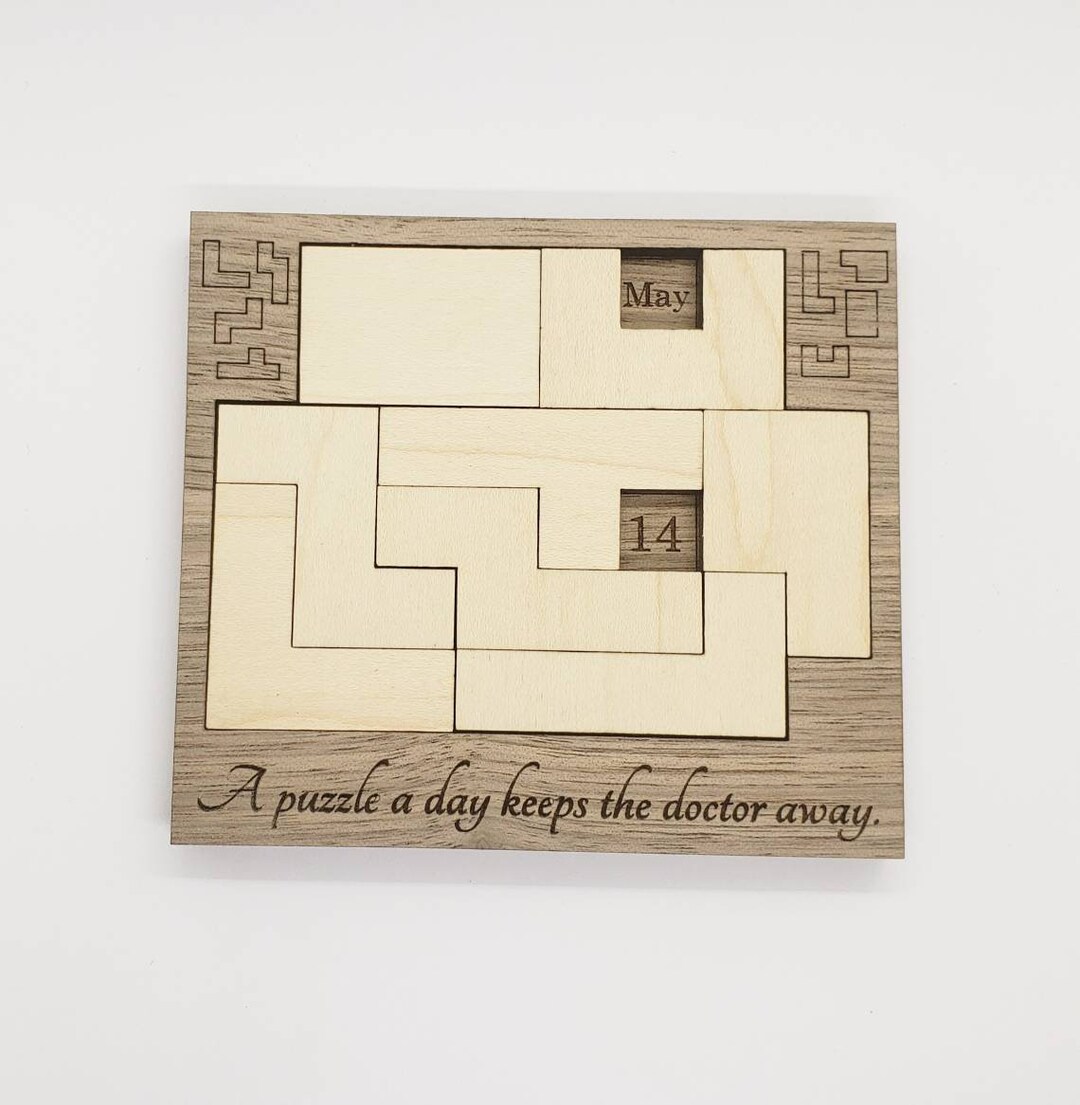 A Puzzle a Day Wooden Calendar - Mini - Etsy