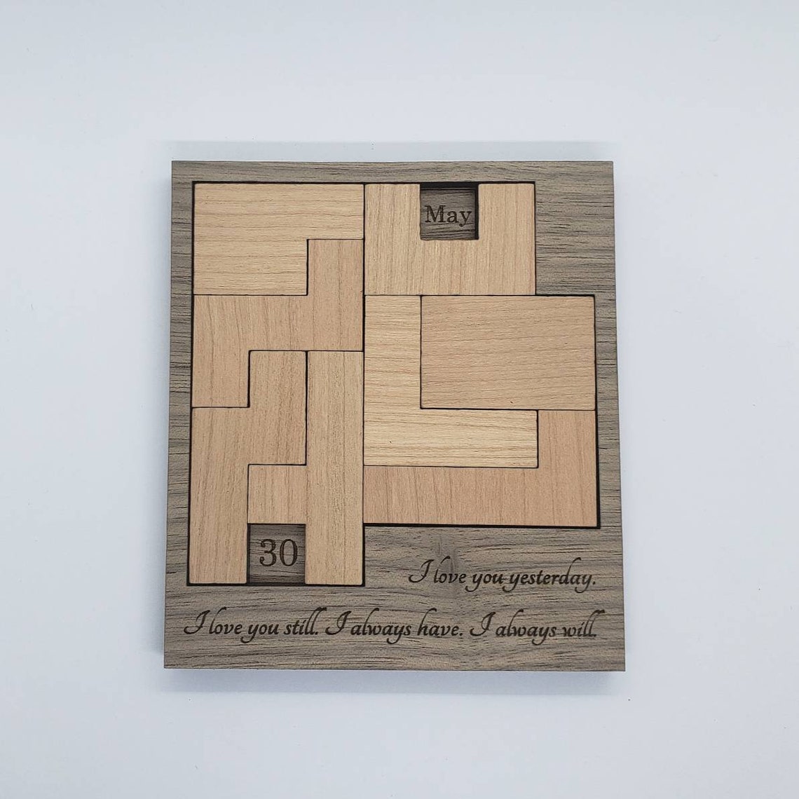 A Puzzle a Day Wooden Calendar Mini - Etsy