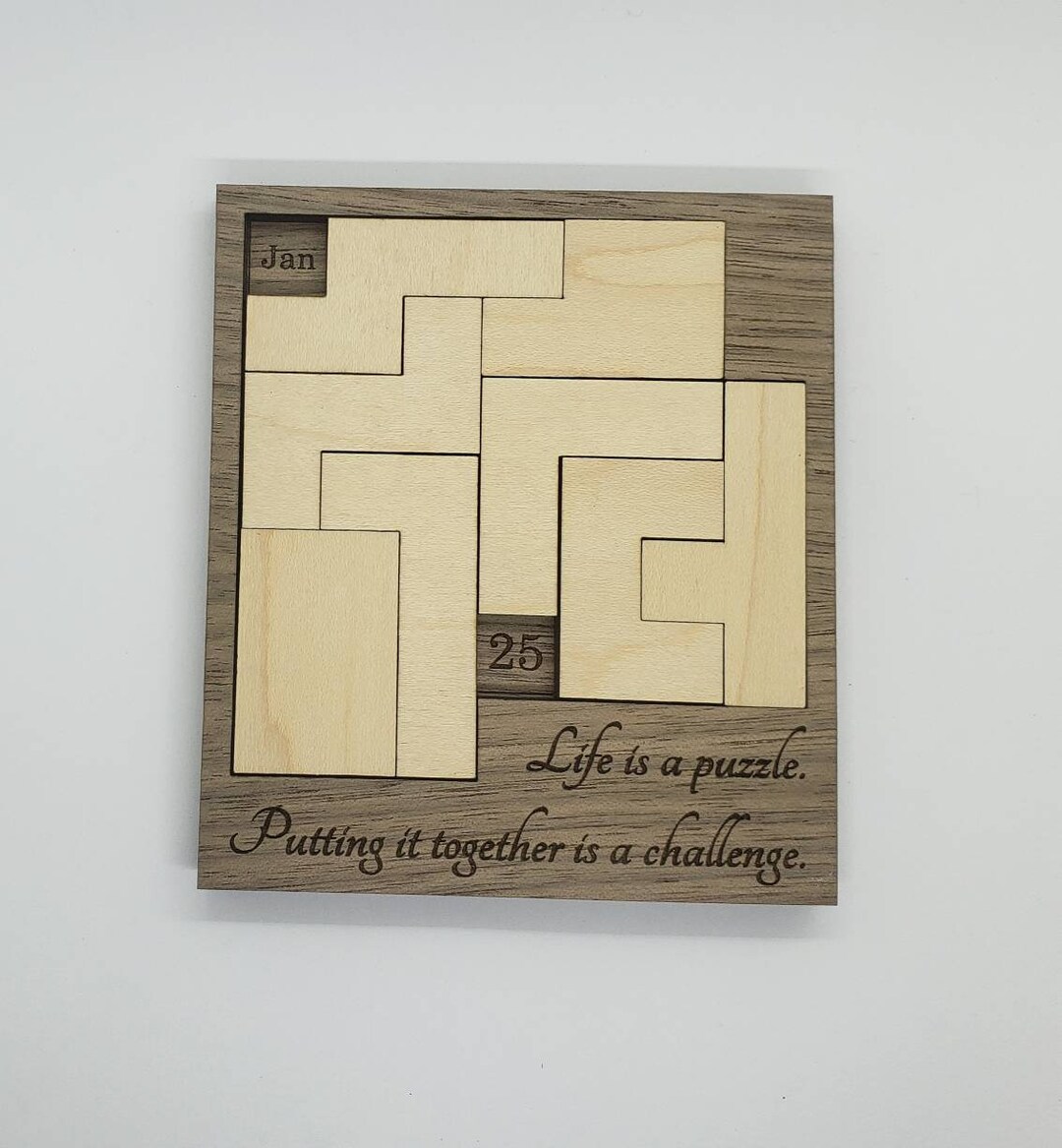 A Puzzle a Day Wooden Calendar - Mini - Etsy