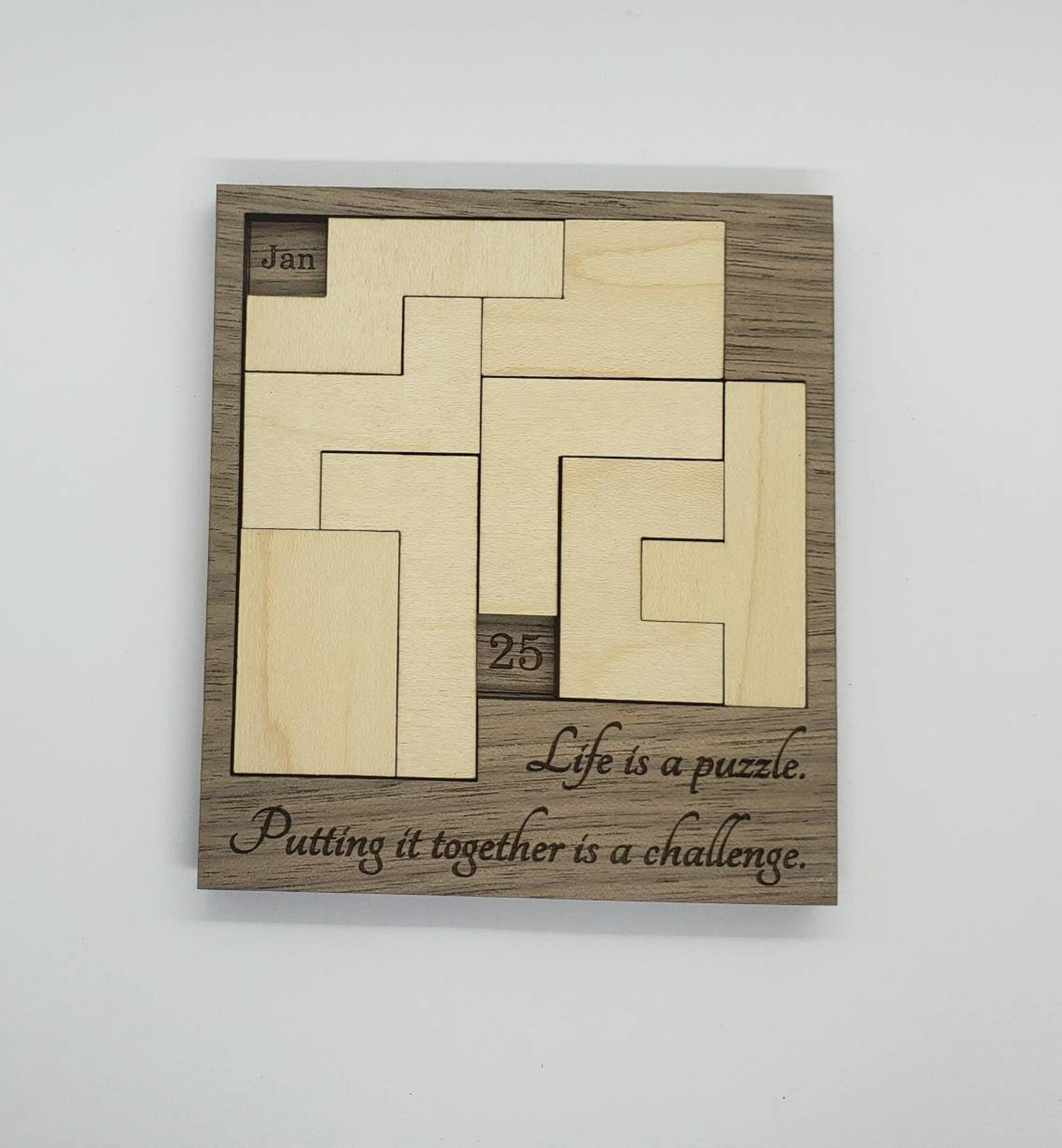 A Puzzle a Day Wooden Calendar Mini - Etsy