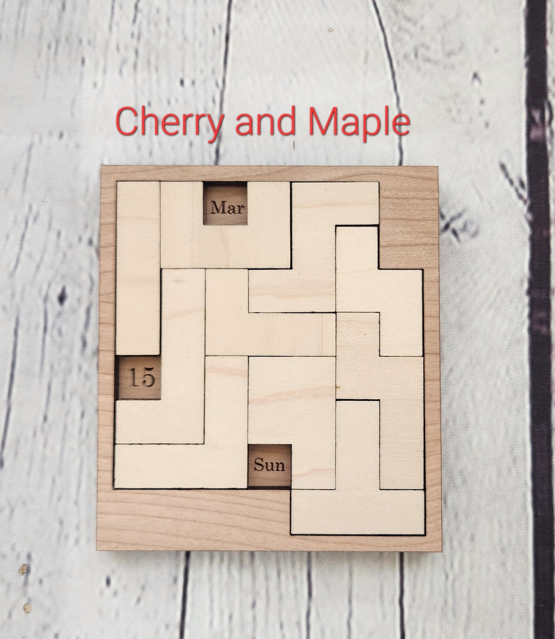 A Puzzle a Day Wooden Calendar With Day of Week - Etsy