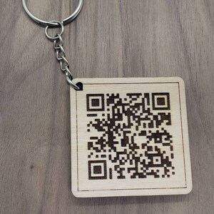 QR Code Keychain - Etsy