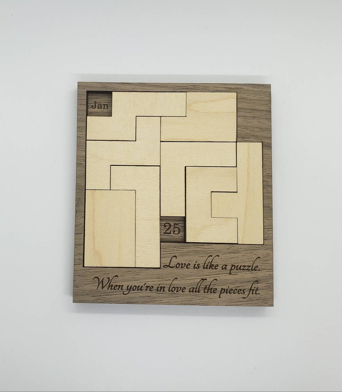 A Puzzle a Day Wooden Calendar Mini - Etsy