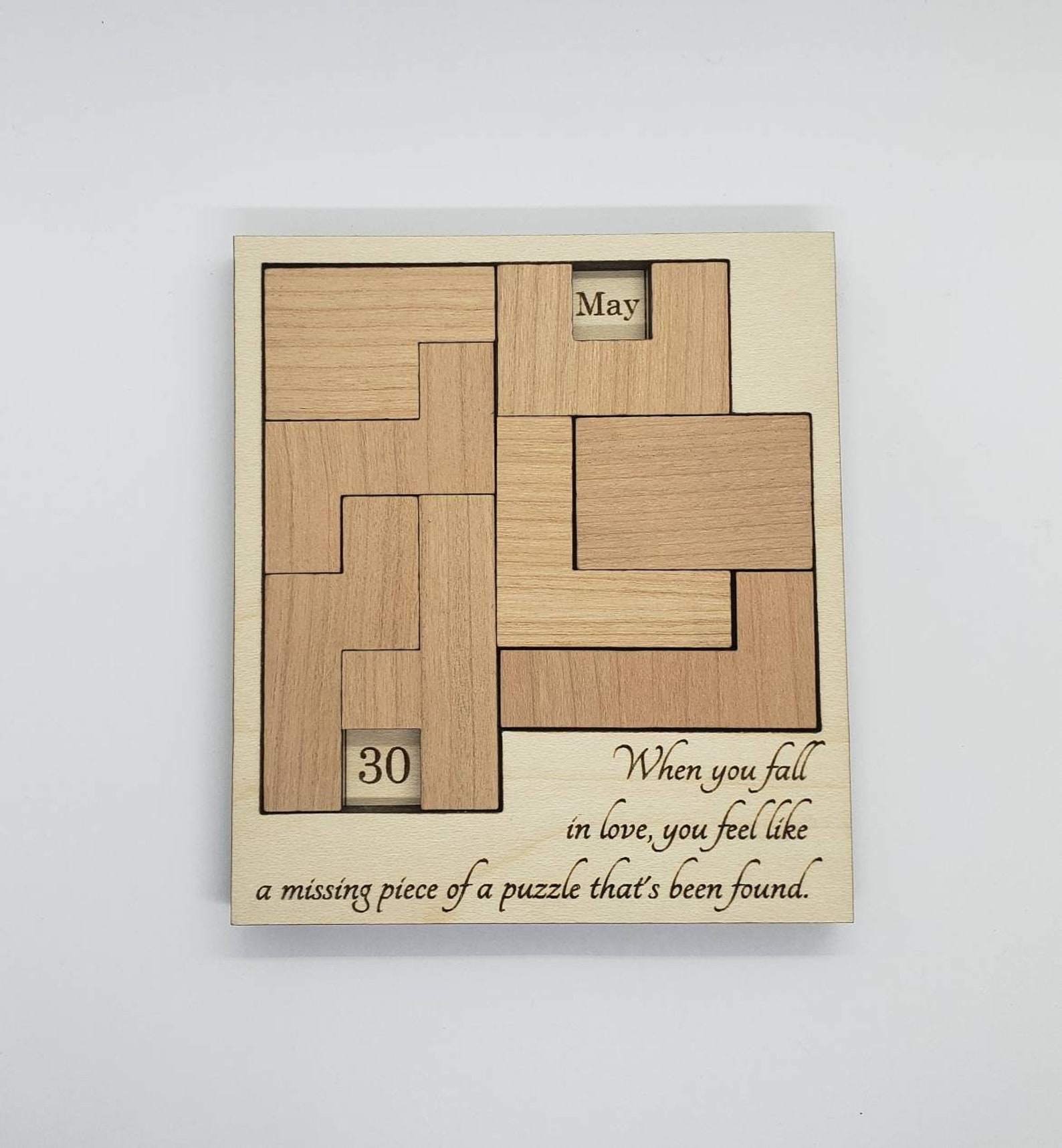 A Puzzle a Day Wooden Calendar Mini - Etsy