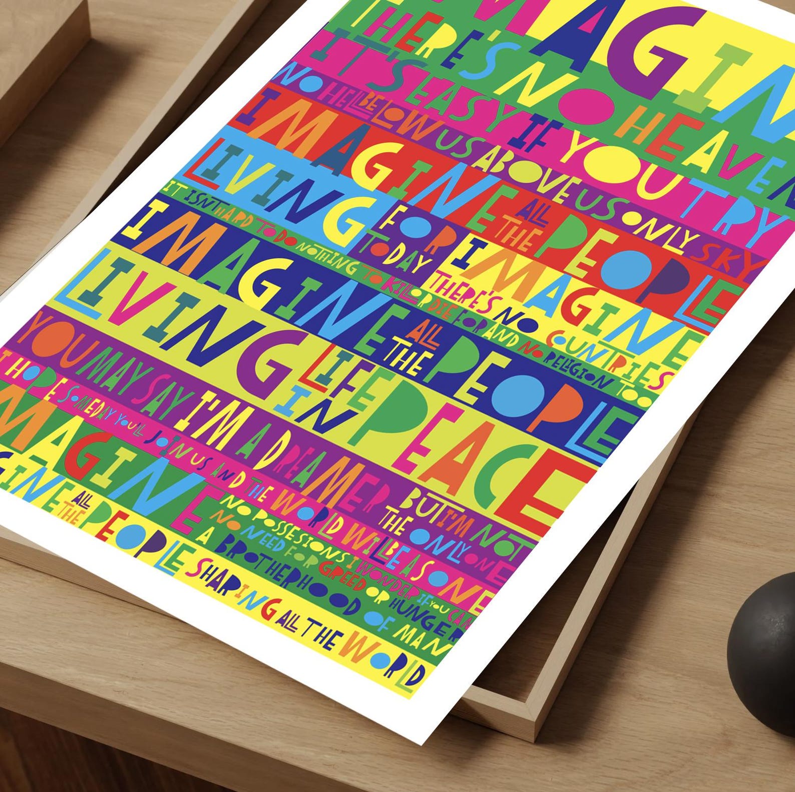 Lyricart: John Lennon "imagine" Signed & Numbered 16" X 24" Limited ...