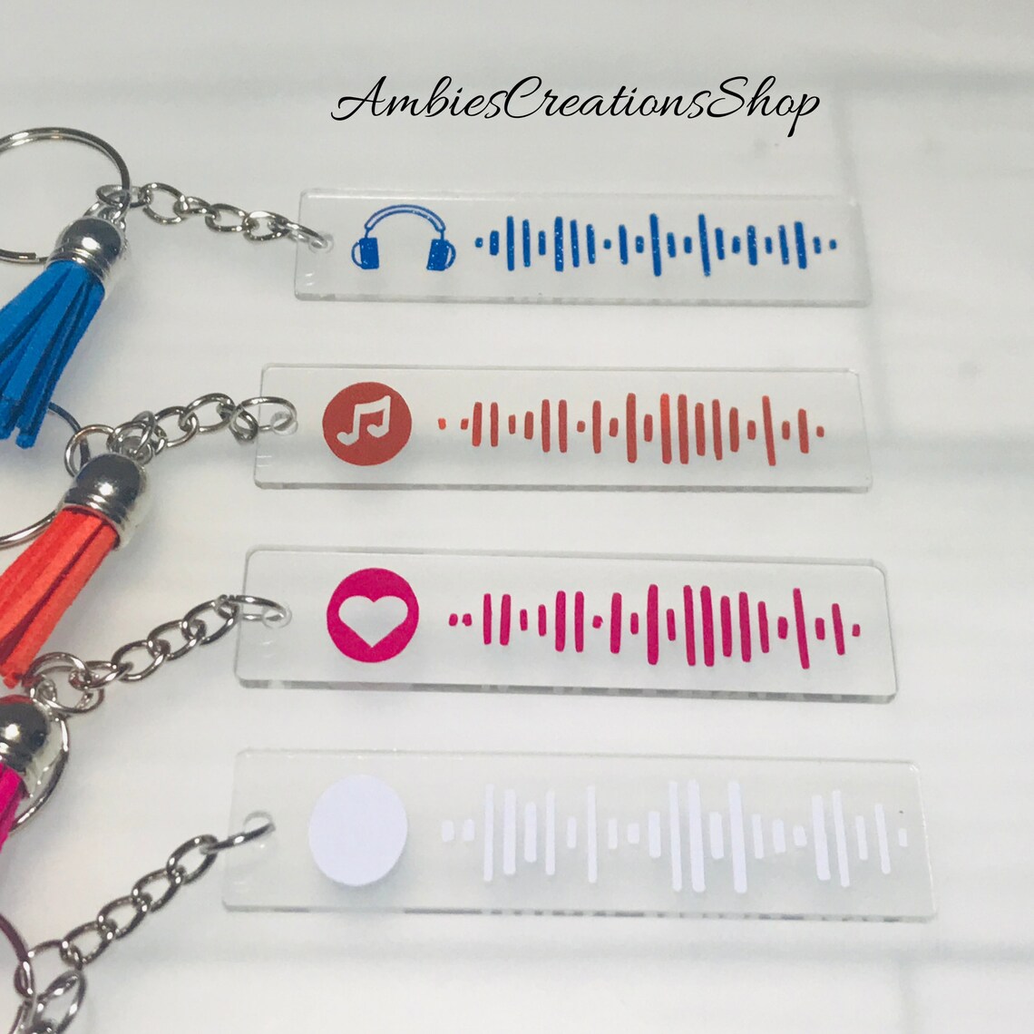 Song Code Keychain, Scannable Playlist, Song Keychain, Music Code ...