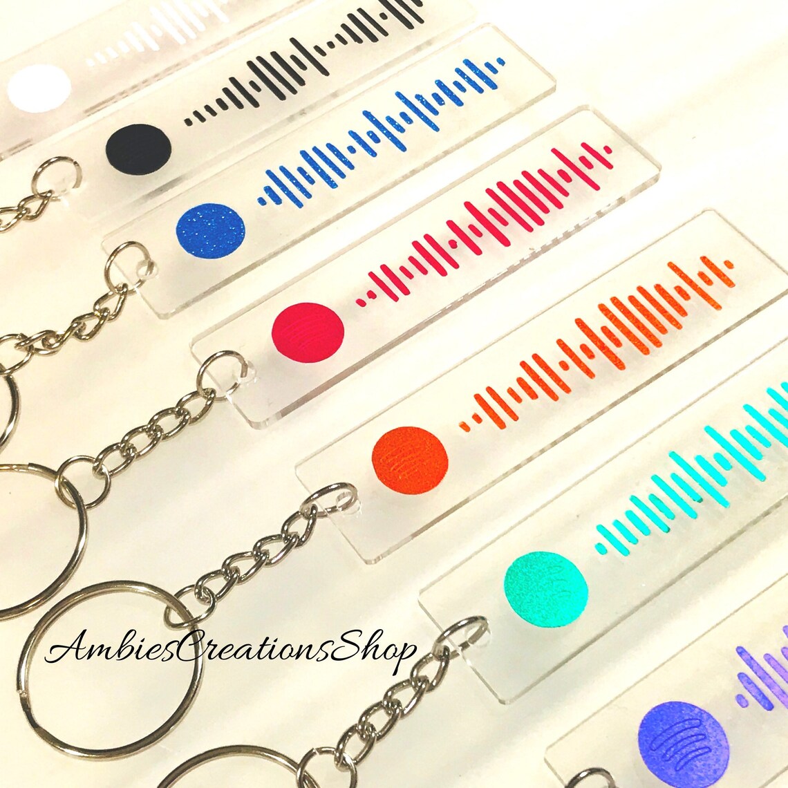 Song Code Keychain, Scannable Playlist, Song Keychain, Music Code ...