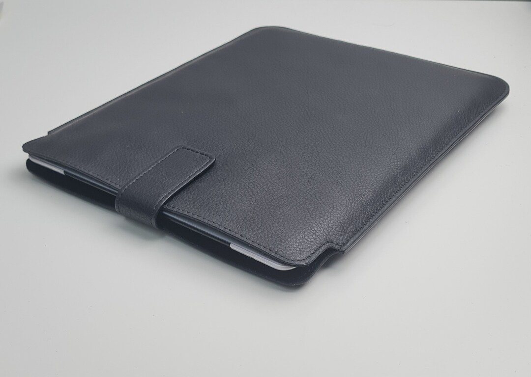 Personalised Leather iPad Sleeve With Magnetic Strap Fastener | iPad ...
