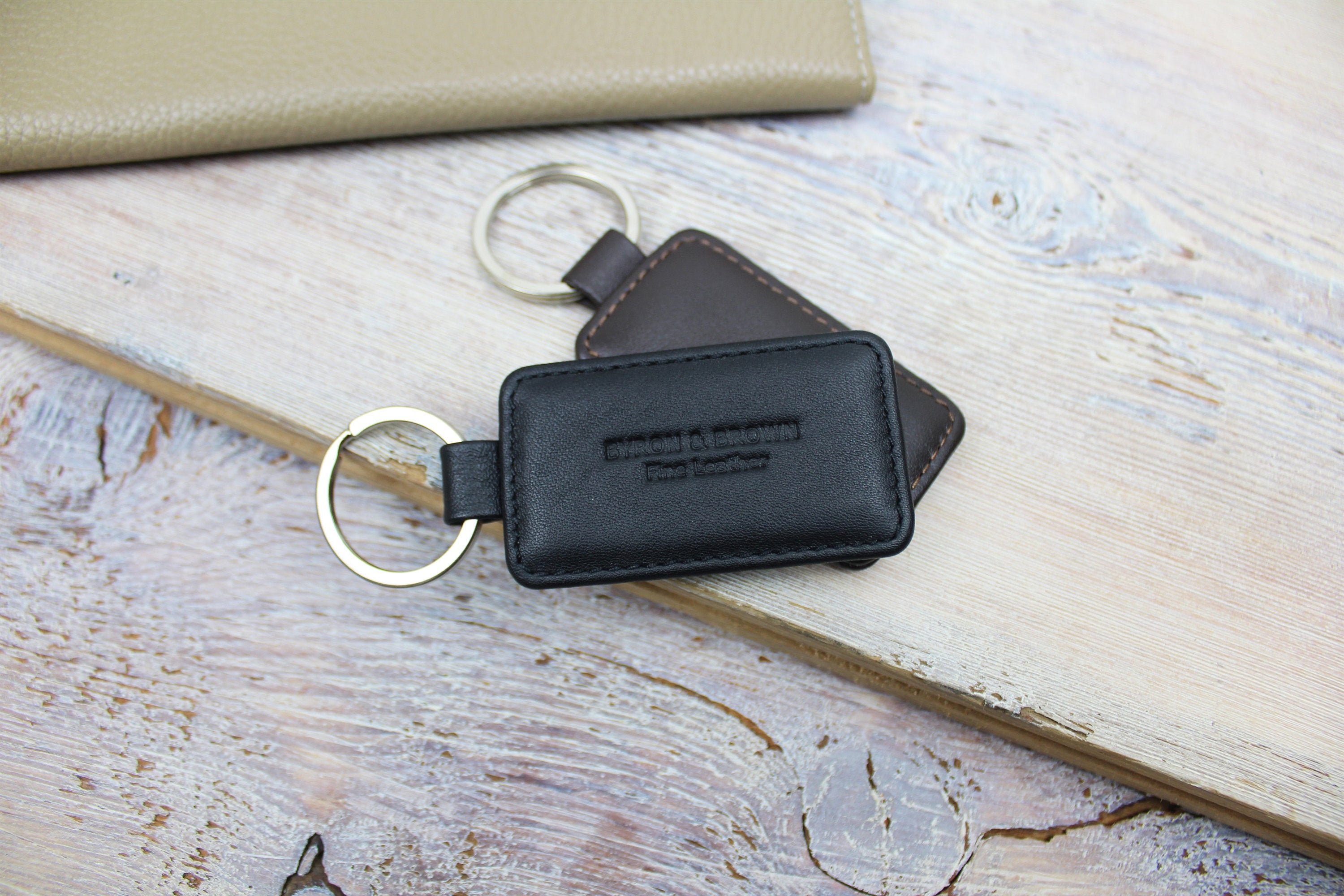 Personalised Keyring Genuine Smooth Nappa Leather Padded Key - Etsy UK