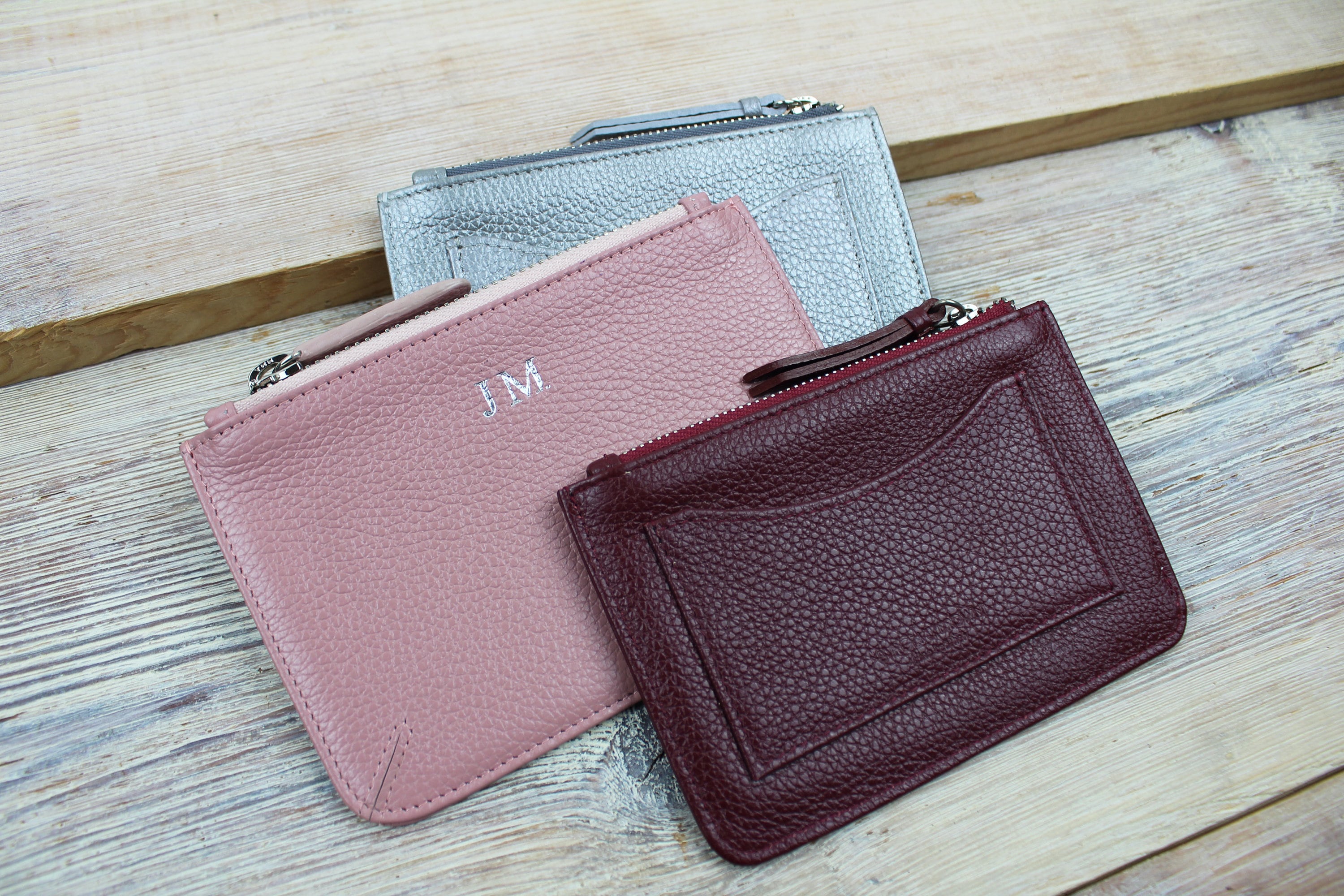 Personalised Leather Coin & Card Purse | Etsy