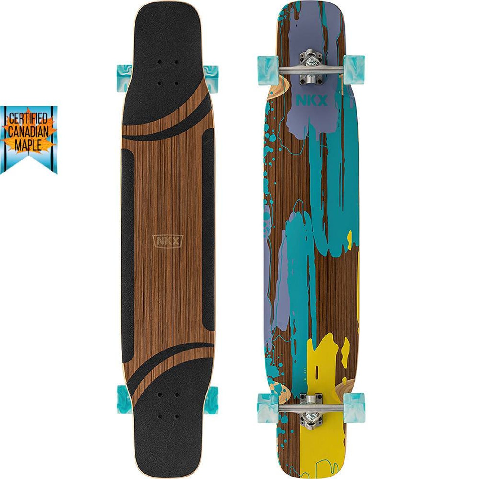 NKX Vegas Dancing Longboard Teak/blue - Etsy