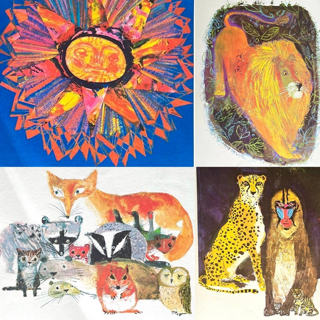 1960s Art Print Posters Brian Wildsmith Full Color Animal Illustrations ...