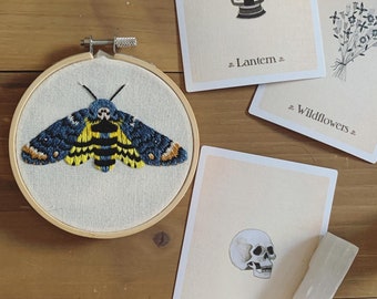 Hawk Moth Embroidery - Etsy