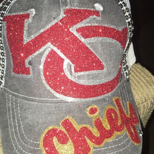KC Bling Red and Gold Trucker Hat - Etsy