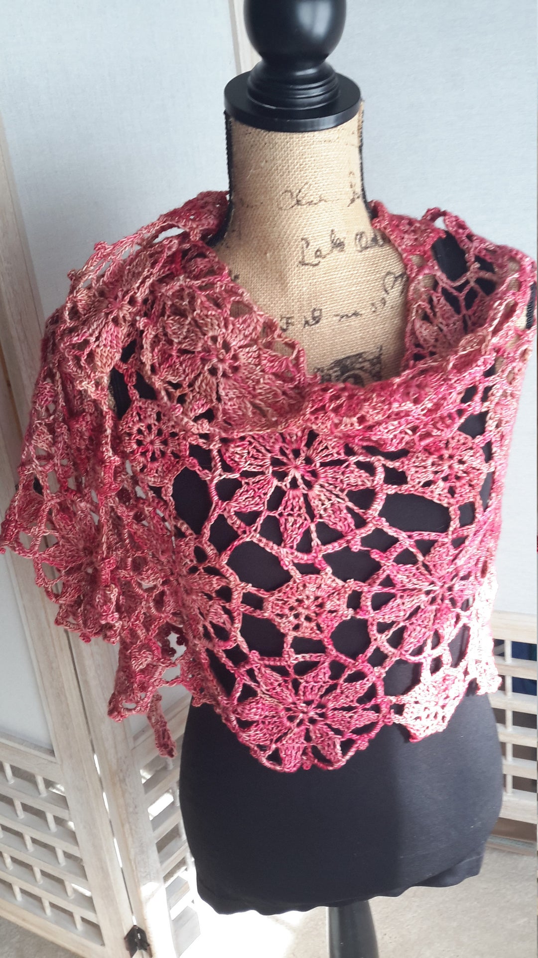 Crochet Fragrant Motif Shawl/wrap - Etsy