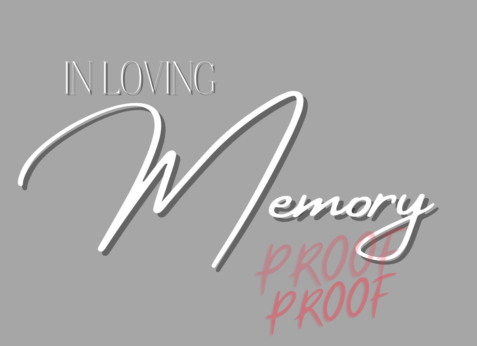 In Loving Memory Graphic PNG Transparent BG White Font - Etsy