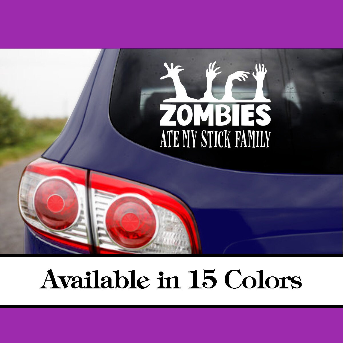 Zombie Stick Figure Family Of 5