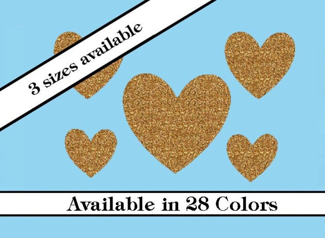 Iron on Hearts Decals Heat Transfer Vinyl Choose Your Size and Color ...