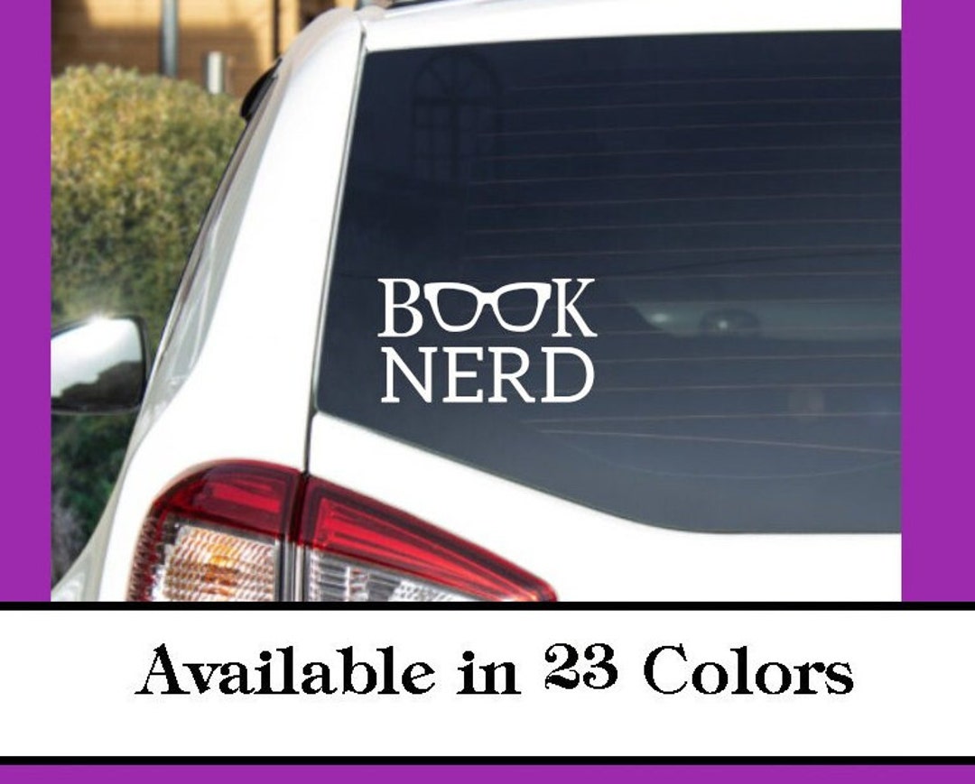 Book Nerd Decal Vinyl Sticker Tumbler Sticker Phone Decal Car Bumper ...