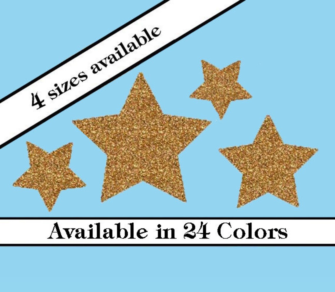 Stars Iron on Decal Transfers Choose Your Size and Color | Etsy