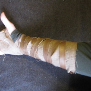 Linen and Leather Arm Wrap 9 Colors Available - Etsy