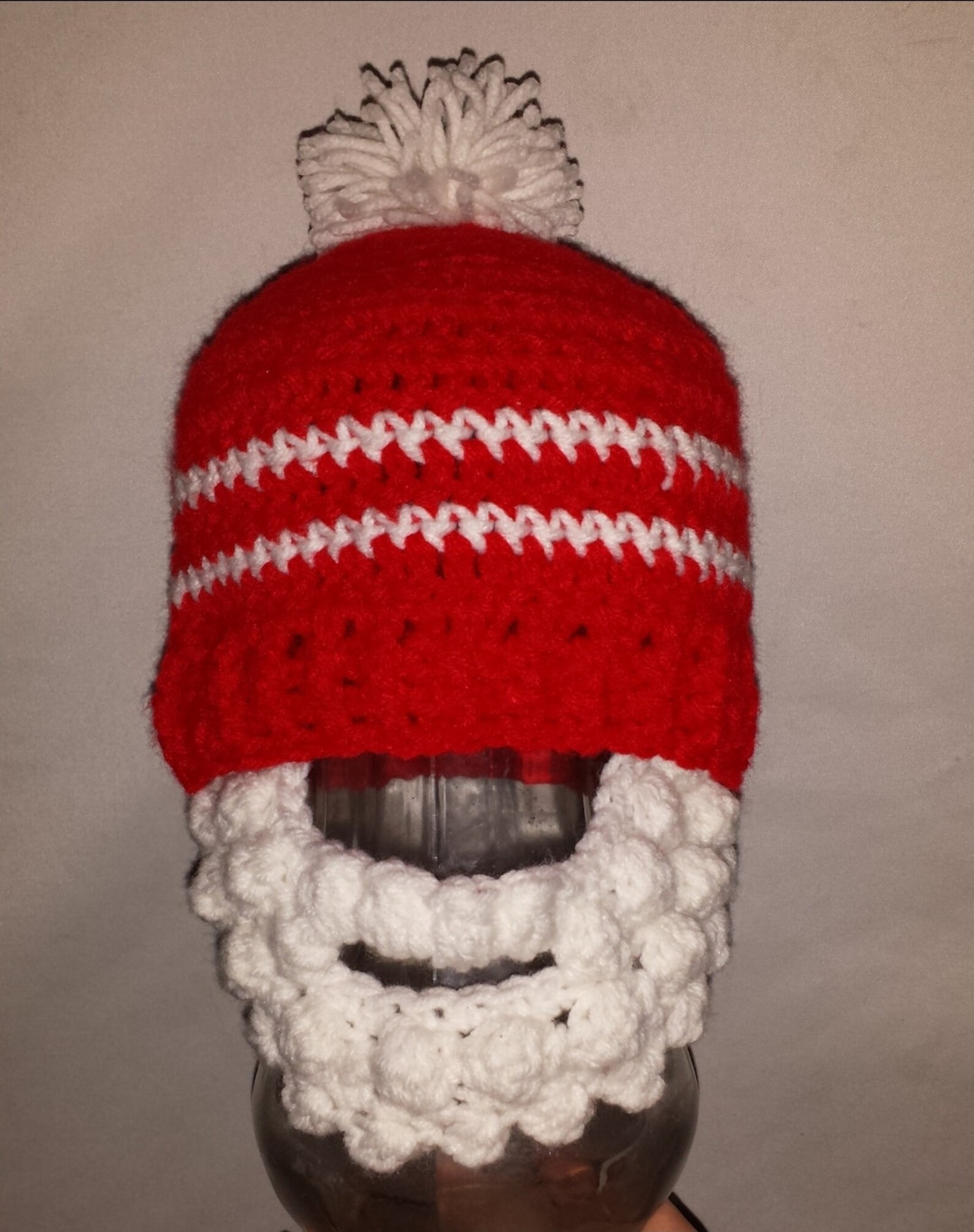 Bearded Bobble Beanie (baby - Adult ) - Etsy