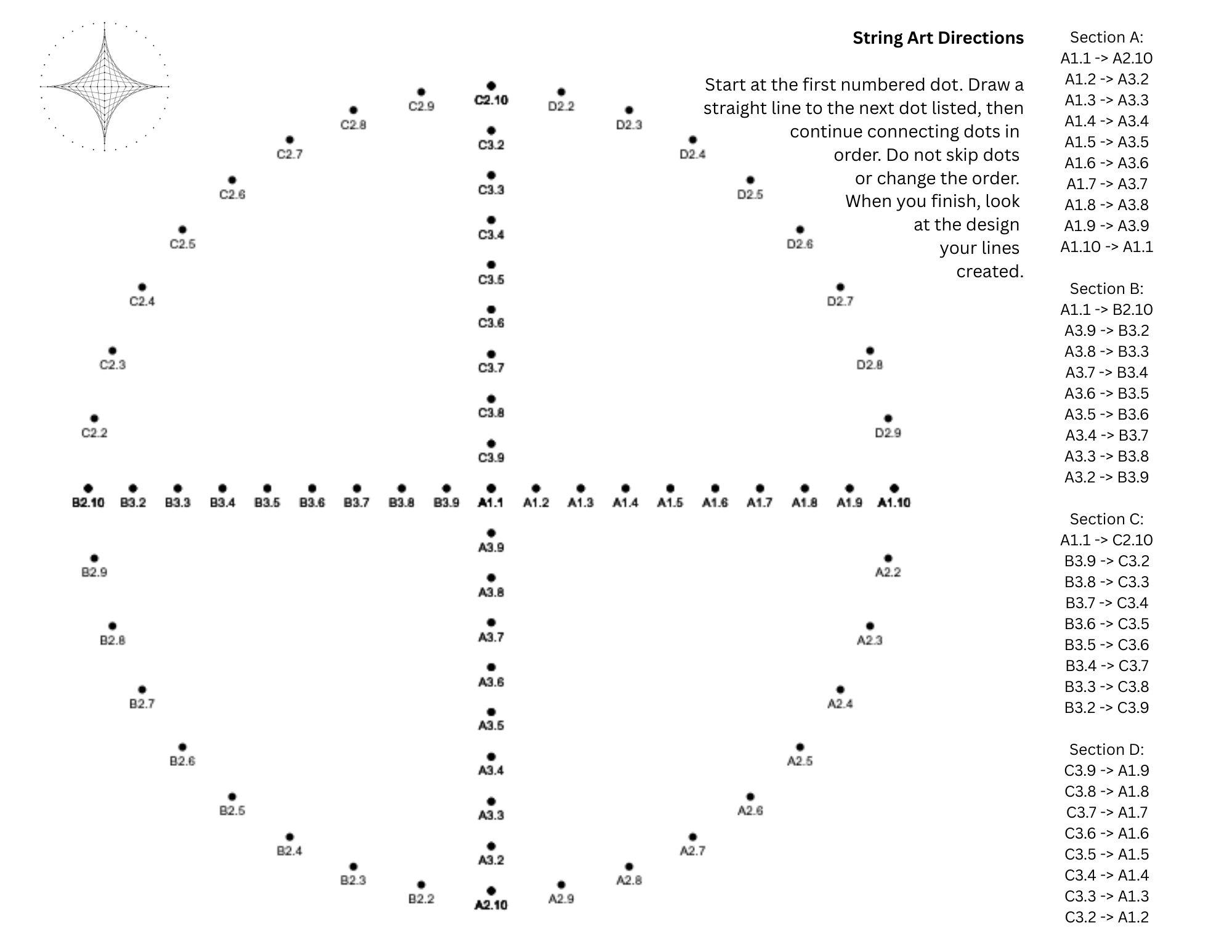 String Art Worksheet Bundle | Curve Stitching Math Templates | 4 Equal ...