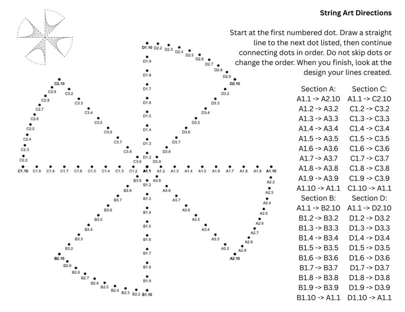 String Art Worksheet Bundle | Curve Stitching Math Templates | 4 Equal ...