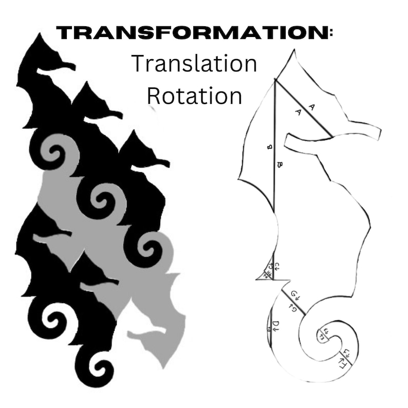 Tessellation Art Worksheet Printable – M.C. Escher Inspired Hippocampus ...