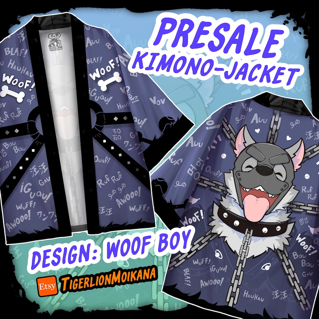 Presale Kimono Jacket- Woof Boy - Etsy
