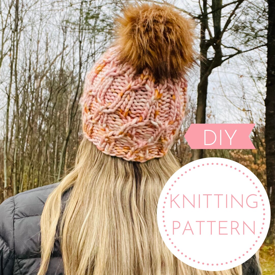 Czarina Beanie Knitting Pattern: Super Bulky Cabled Hat (PDF Pattern ...