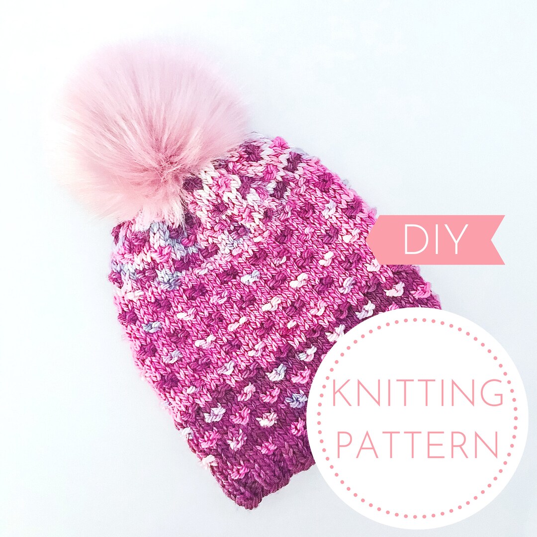 Colorwork Beanie Knitting Pattern: Mosaic Bulky Hat (PDF Pattern) - Etsy