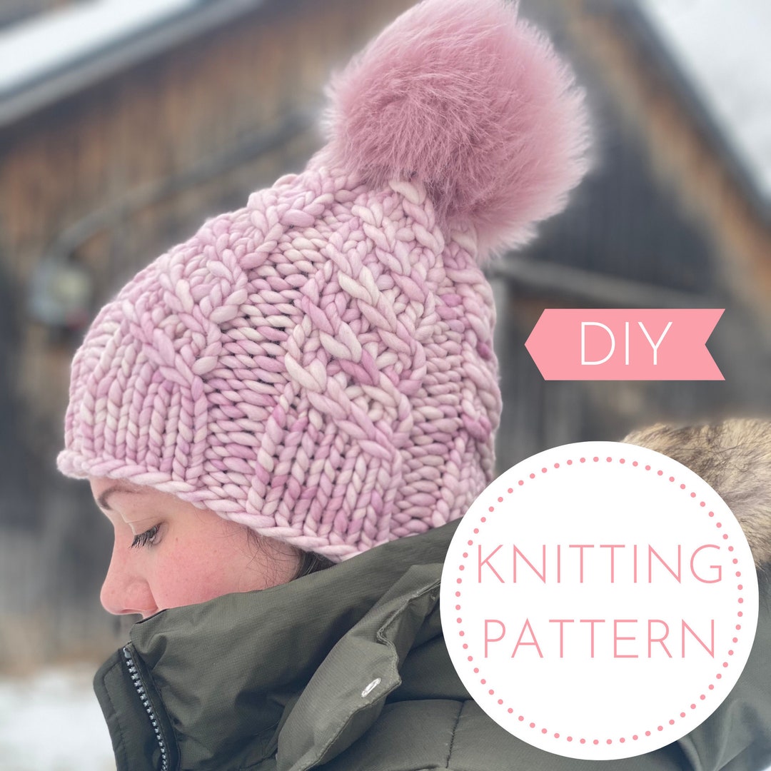 Demelza Beanie Knitting Pattern: Super Bulky Cabled Hat (PDF Download ...