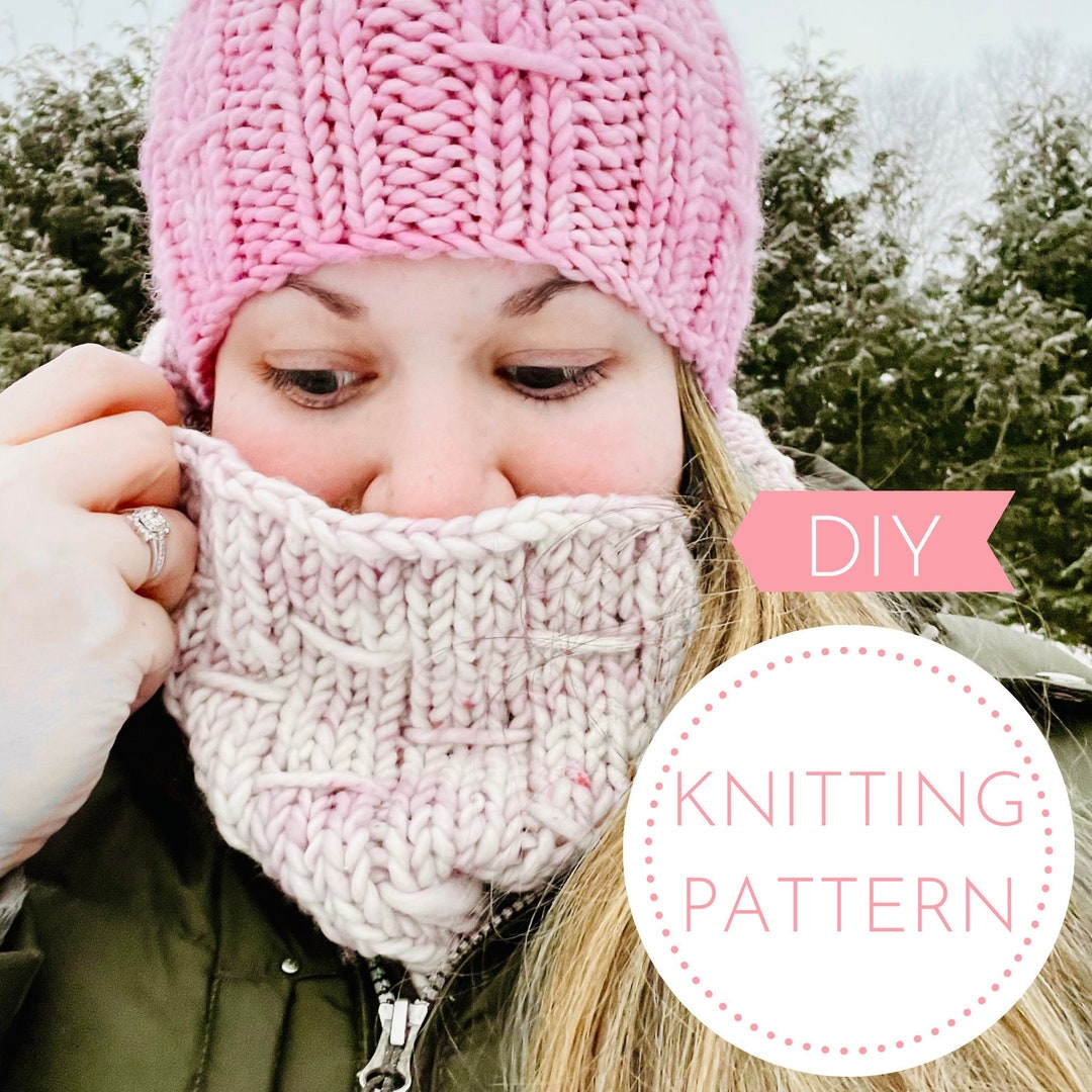 Glamboo Cowl Knitting Pattern. (not a Finished Cowl), Super Bulky Cowl ...