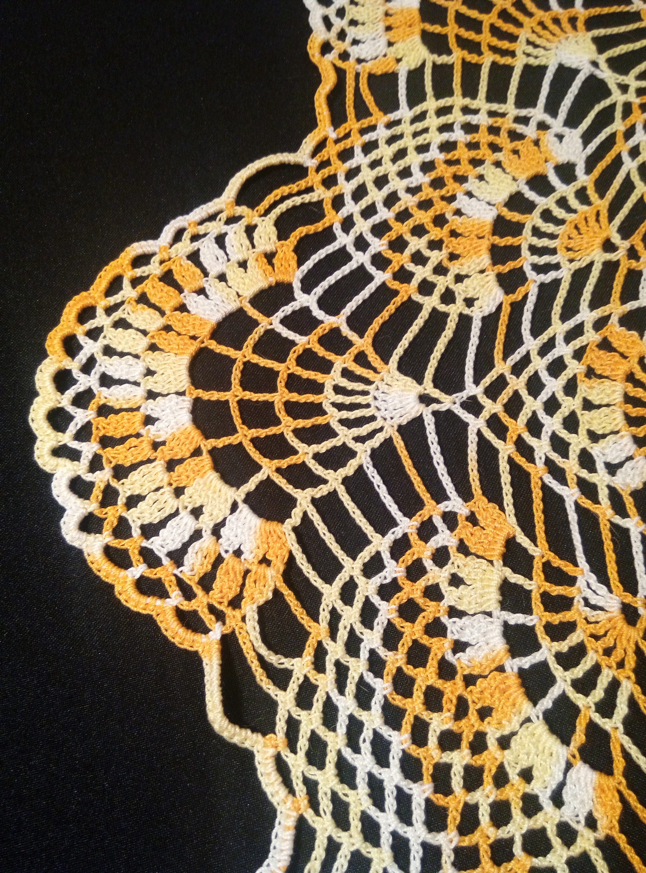 READY TO SHIP Large Orange Crochet Doily Crochet Doilies - Etsy