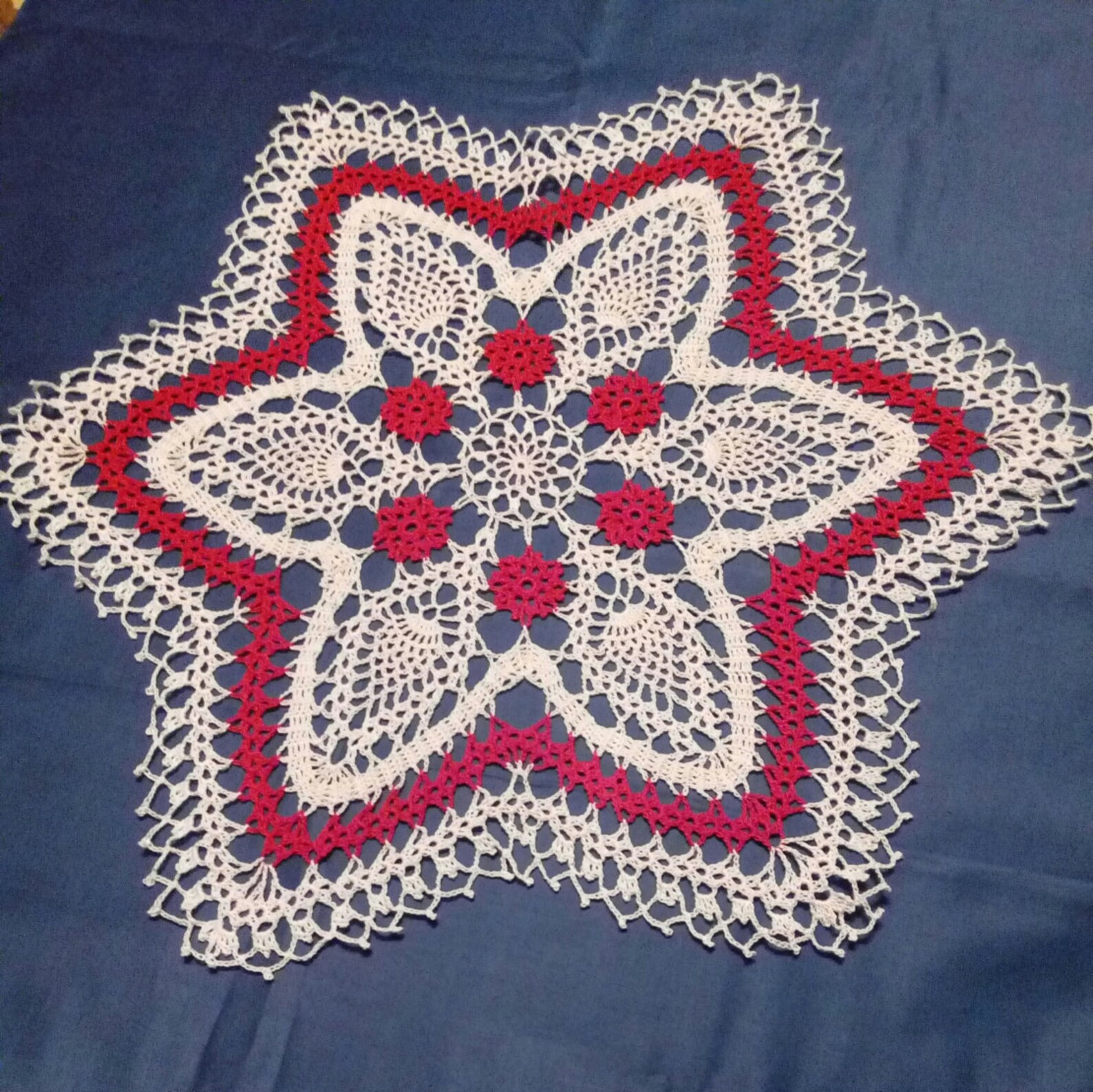 216 in Christmas Doily-crochet Doily-home Decor-white-pink - Etsy