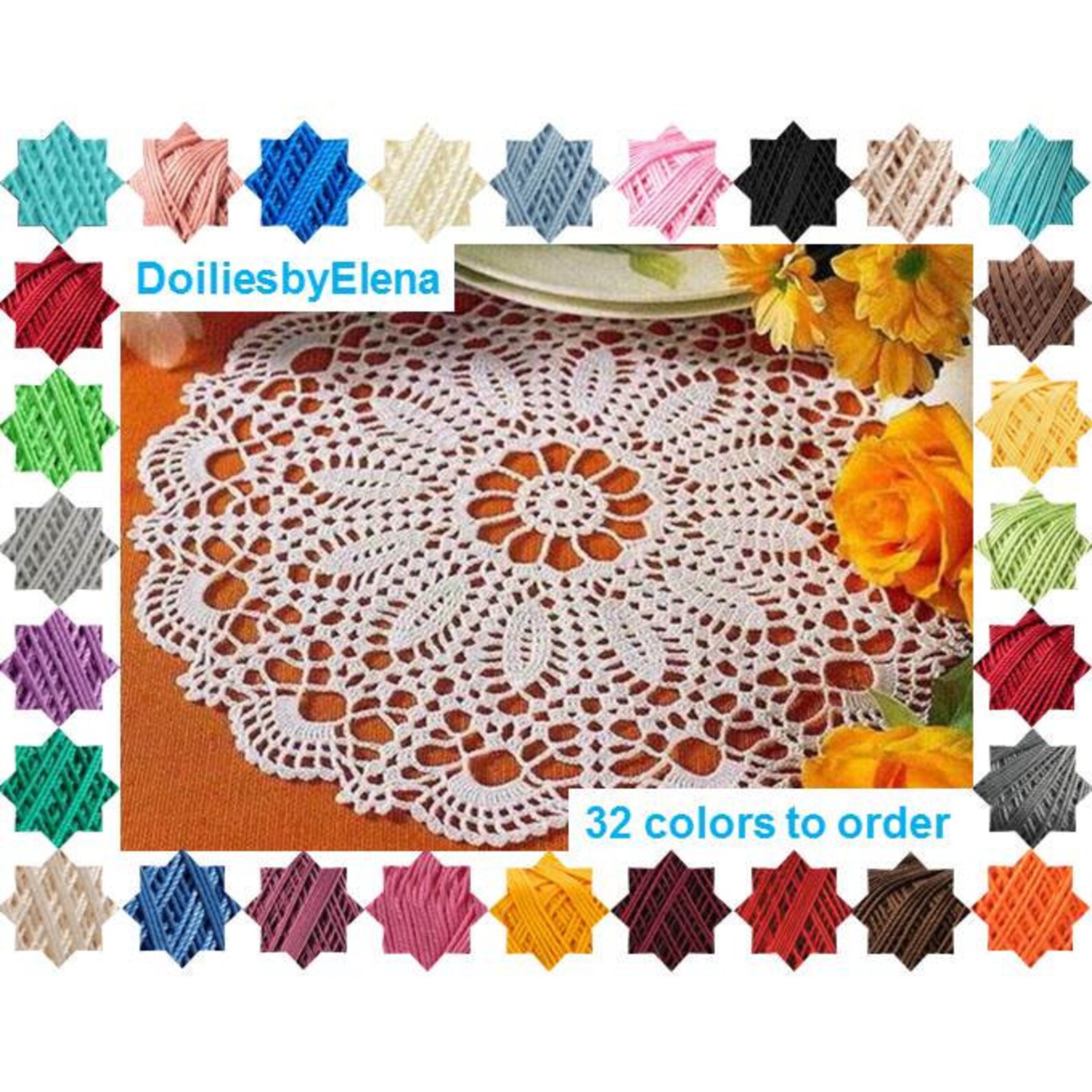 Crochet Doily Crochet Doilies Large Doily Home Decor White Crochet ...