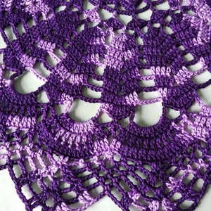 Large Purple Doily 15.7 Inches-crochet Doilies-dark Purple Doily-violet ...