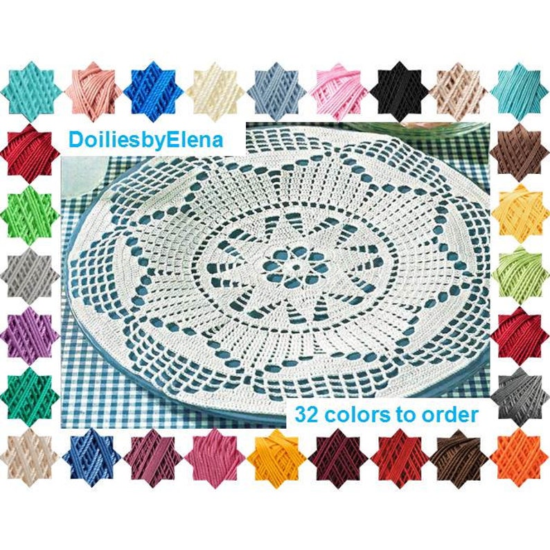 READY TO SHIP Crochet Doily - Crochet Doilies - Home Decor - White ...