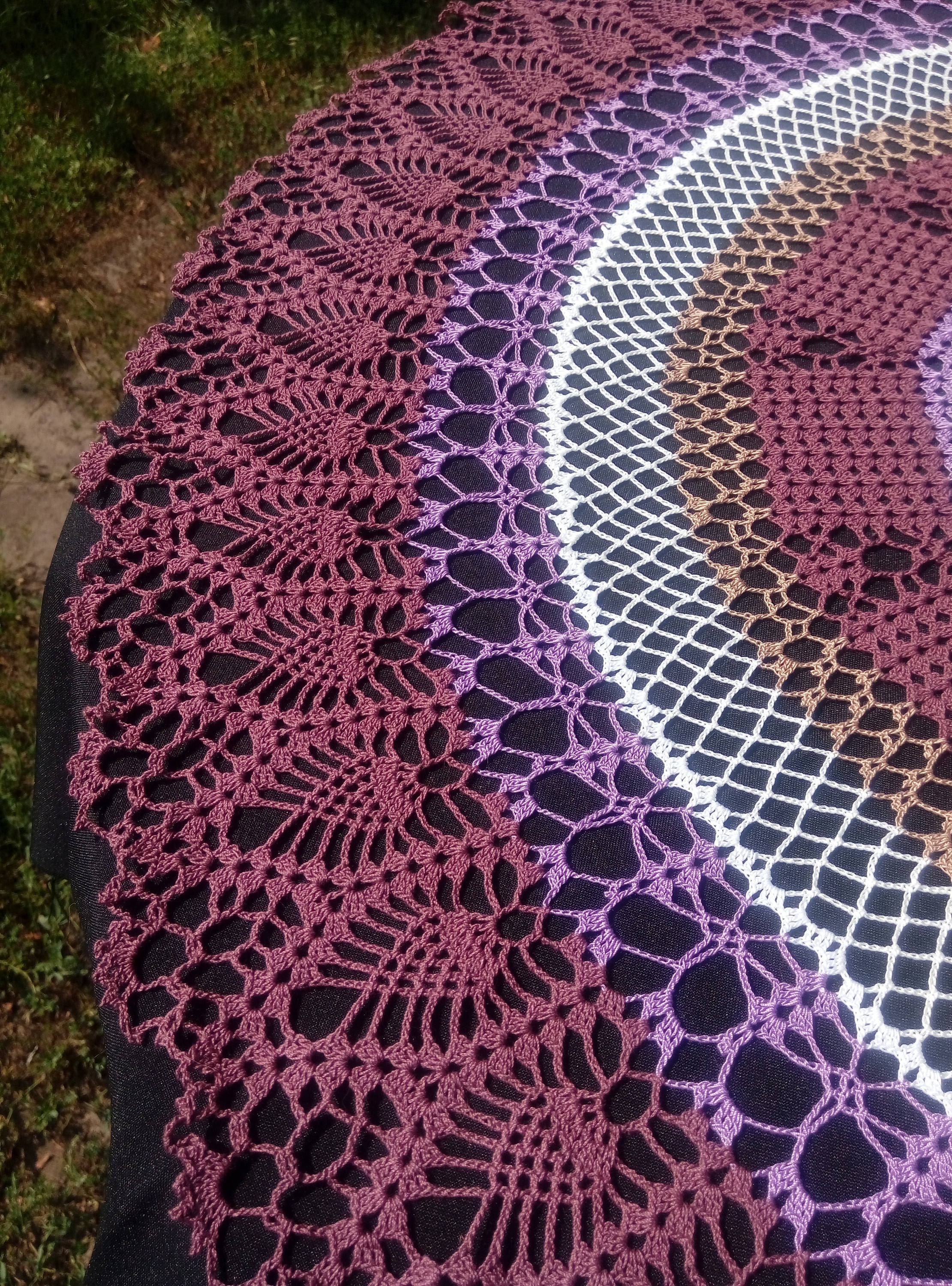 Crochet Doily 35"-round Tablecloth-crochet Tablecloth-home Decor ...