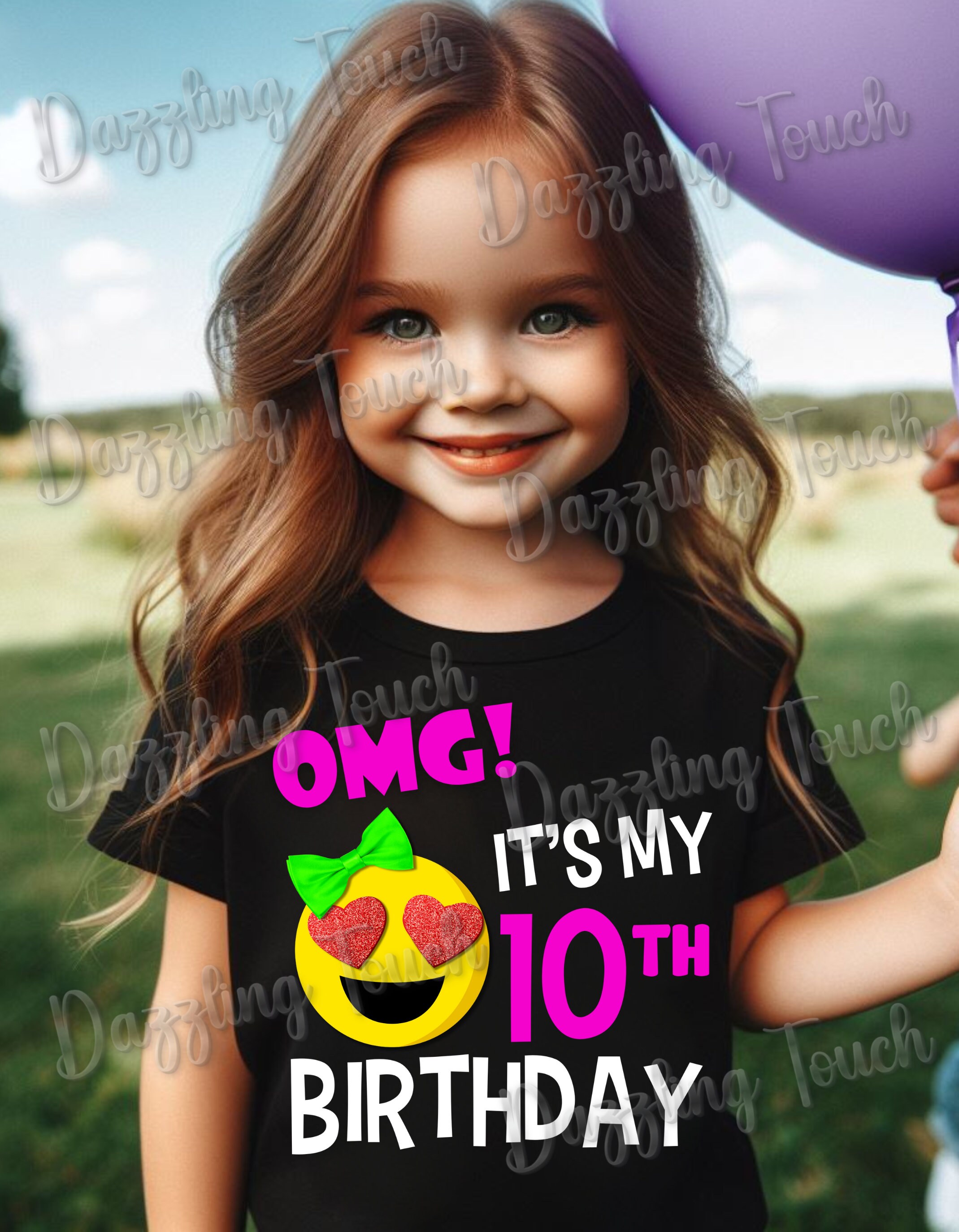 OMG It's My 10th Birthday PNG for Emoji Birthday T-shirts or Dtfs ...