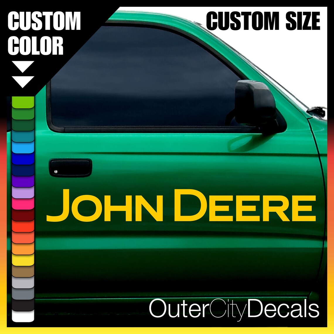 John Deere Text Decal Custom Vinyl Car Window Sticker Gift | Etsy