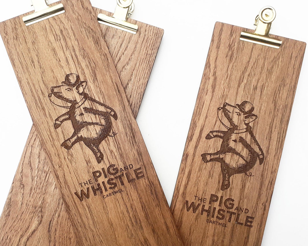 Wood Menu Clip Boards, Packs of 5 Wooden Clipboards, Drinks Menu ...