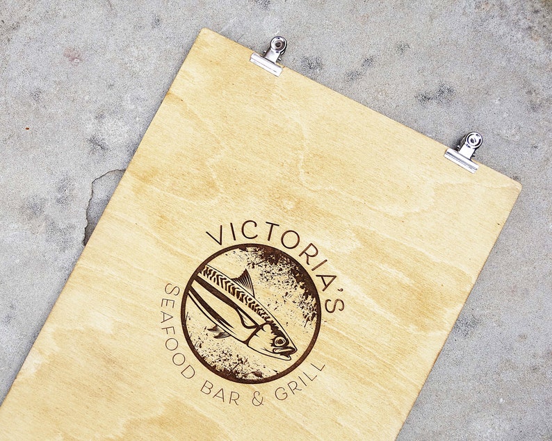 Wooden Clipboard Menu Holders A4 A5 Etched Wood Menu - Etsy UK