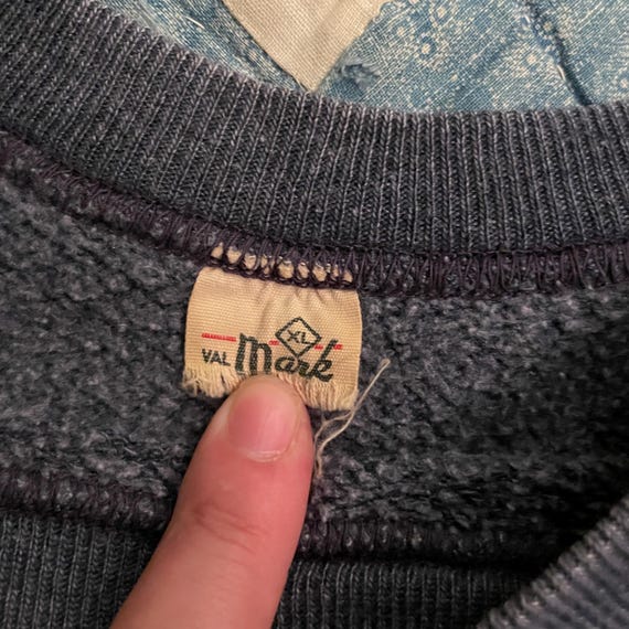 1960s Val Mark Navy Blue Soft Sweatshirt / 60s Raglan… - Gem