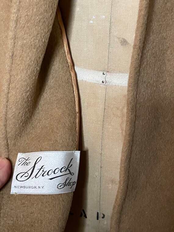 70s Stroock Shop Camel Hair Swing Smock Style Short T… - Gem