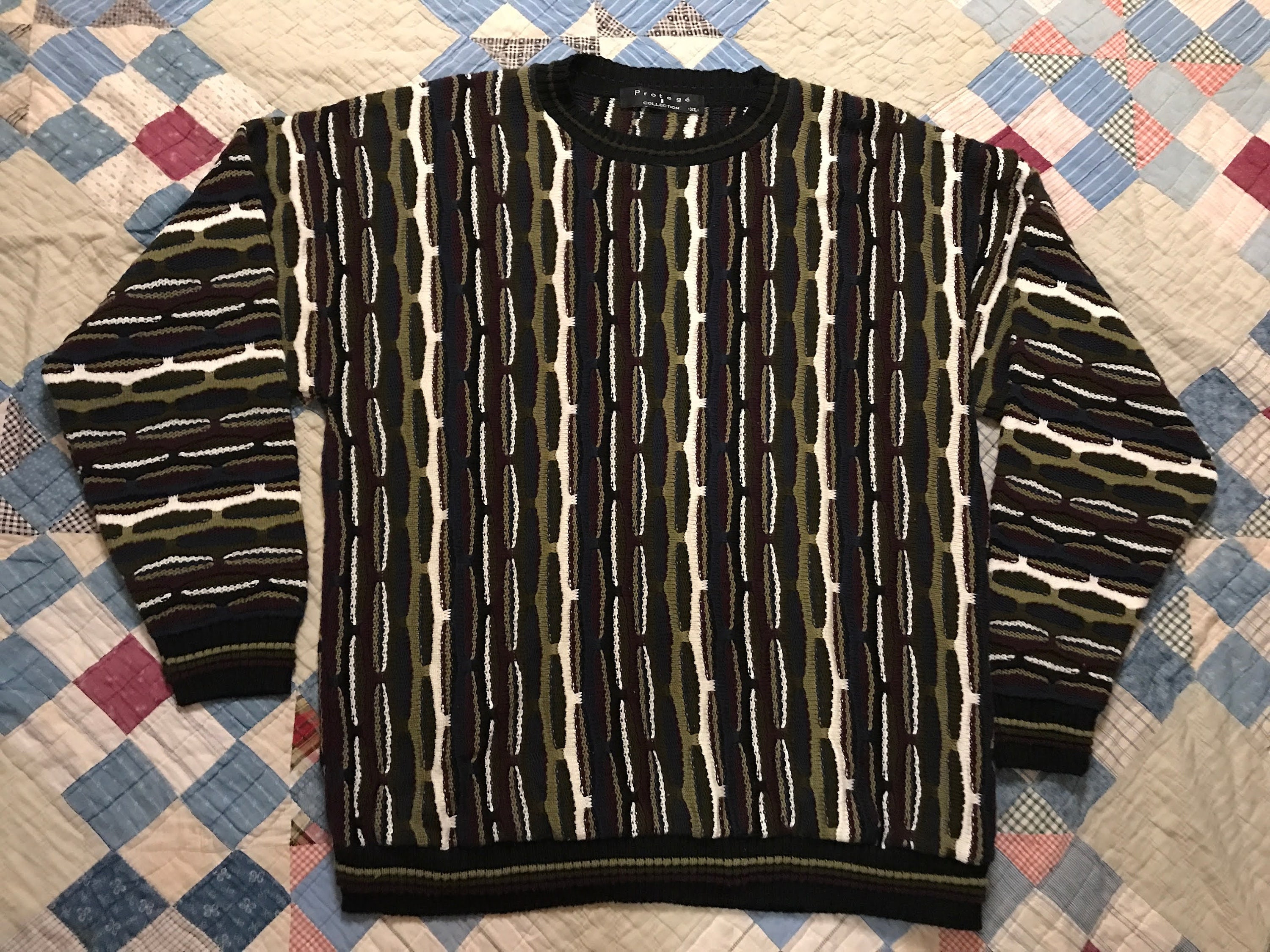 (4) VTG Roundtree Yorke Coogi Style Cosby Sweaters Medium Texture 3D ...