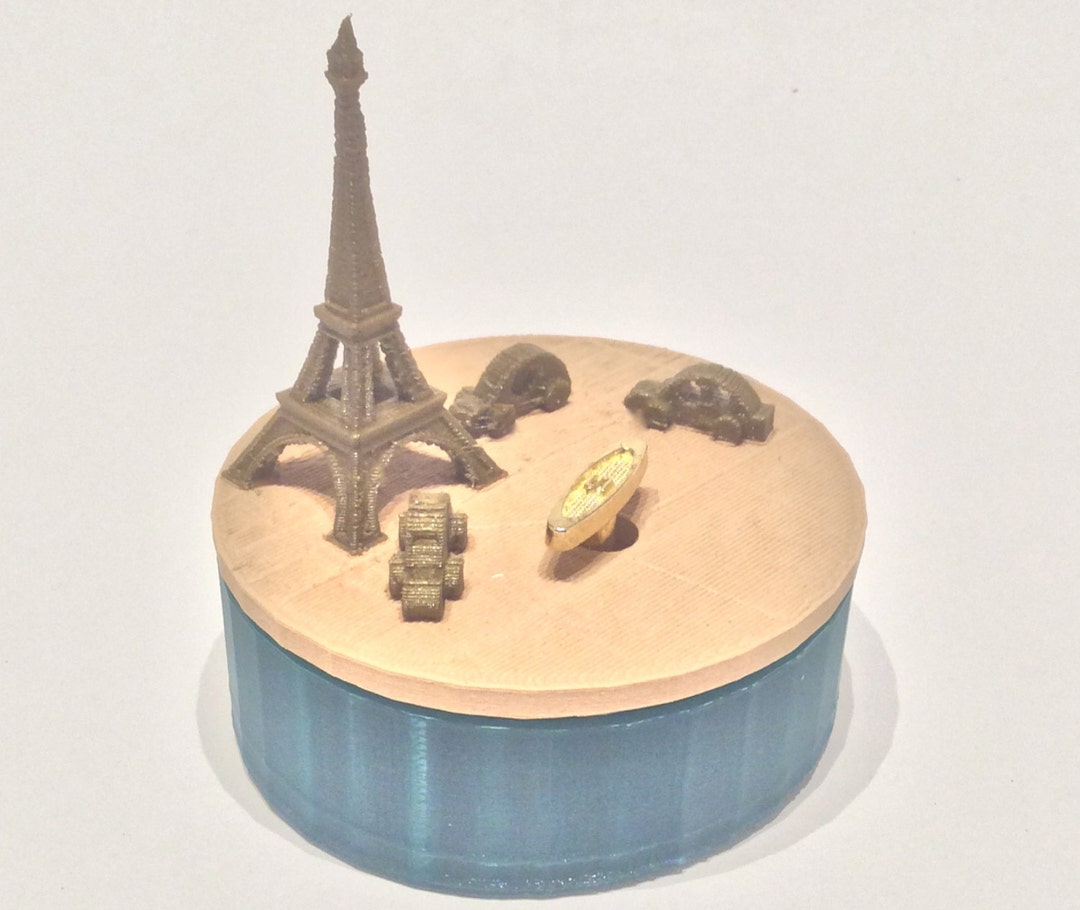 Paris Music Box 3D Printed , “you Are My Sunshine”, Musical Box, Music ...
