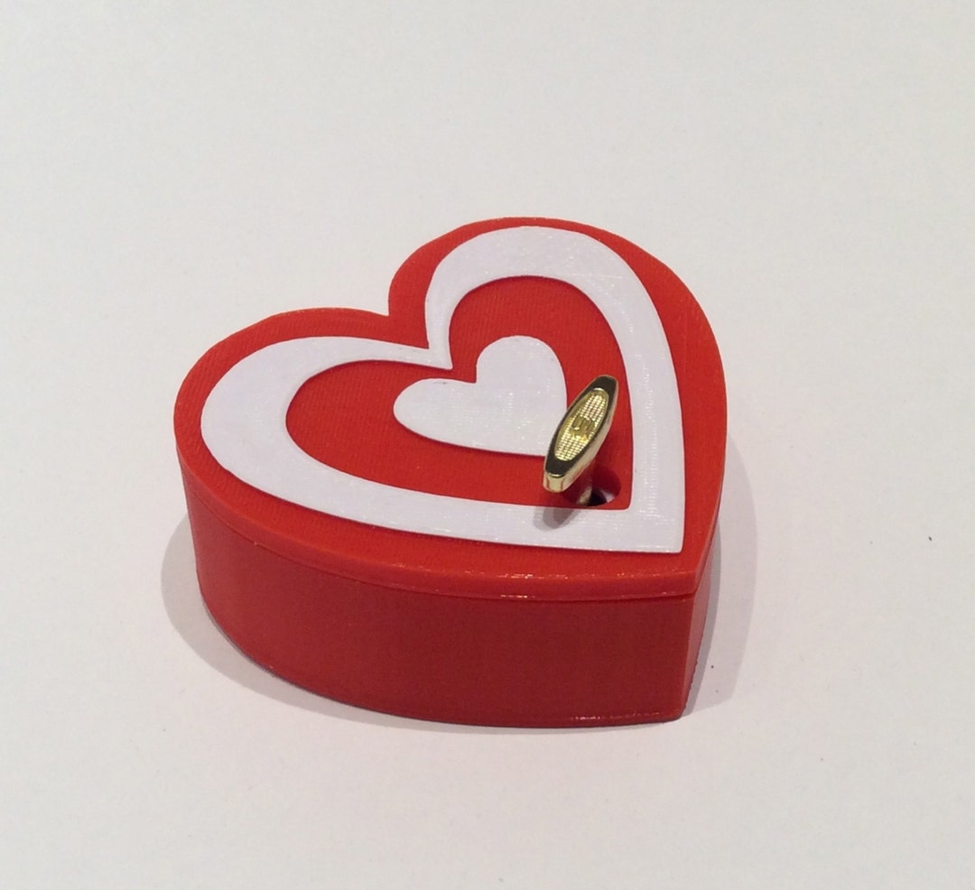 Heart-in-heart, Valentine Music Box, 3D Printed, “you Are My Sunshine ...