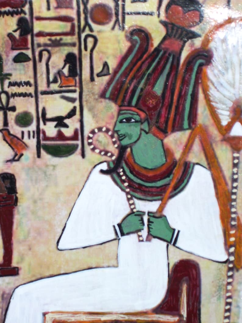 Osiris Ausar Egyptian Art Clay Wall Plaque Egyptian - Etsy